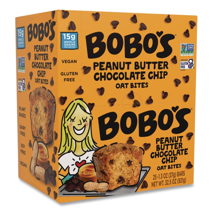Bobo's Oatmeal Bites, Peanut Butter Chocolate Chip, 1.3 oz Individually ...