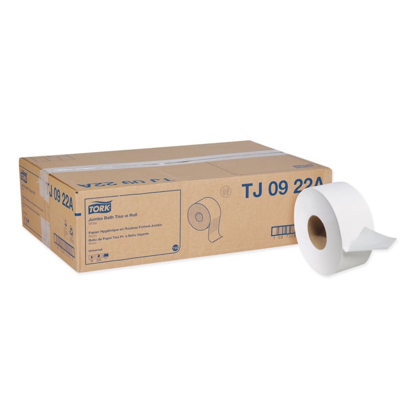 Tork® Jumbo Toilet Paper, 2-Ply, White, 1000-ft., 12 Rolls (TJ0922A)