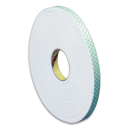 3M 4016 Double Coated Urethane Foam Tape, 0.38" x 36 yds, White | OfficeCrave.com