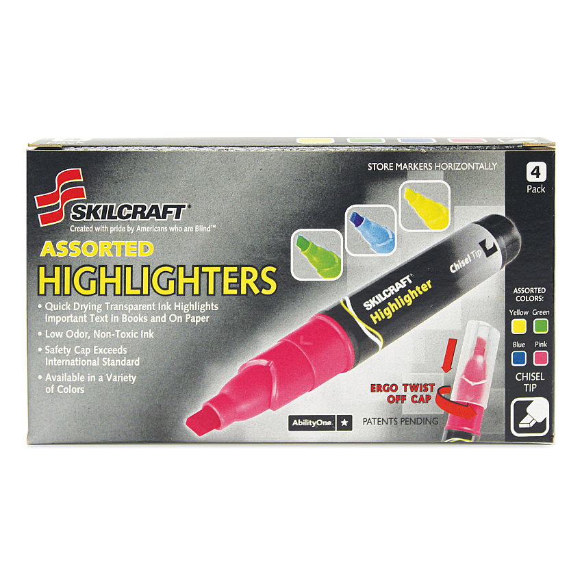 AbilityOne 7520013837938, SKILCRAFT Large Fluorescent Highlighter ...