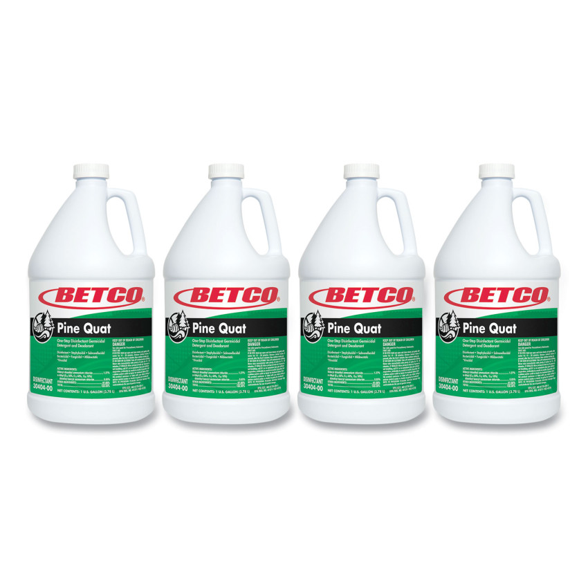 Betco Pine Quat Disinfectant, Pine Scent, 128 oz Bottle, 4/Carton ...