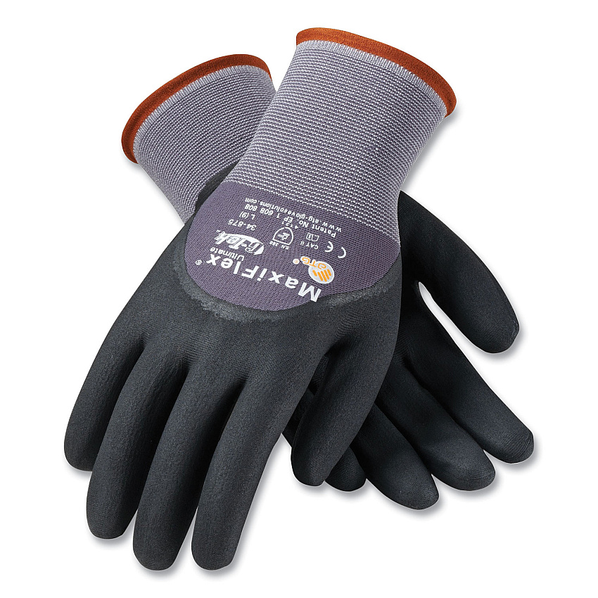 MaxiFlex Ultimate Seamless Knit Nylon Gloves, Nitrile Coated MicroFoam ...