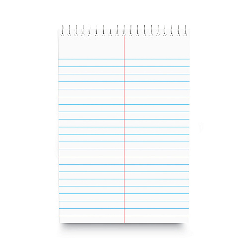Universal Steno Pads, Gregg Rule, Red Cover, 80 White 6 x 9 Sheets ...