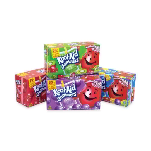 Kool-Aid Jammers Juice Pouch Variety Pack, 6 oz Pouch, 40/Pack ...