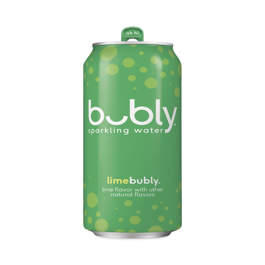 Bubly Flavored Sparkling Water, Lime, 12 oz Can, 8 Cans/Pack, 3 Packs/Carton (PEP17144)