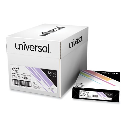 Universal Deluxe Colored Paper, 20lb, 8.5 x 11, Orchid, 500/Ream (11212 ...