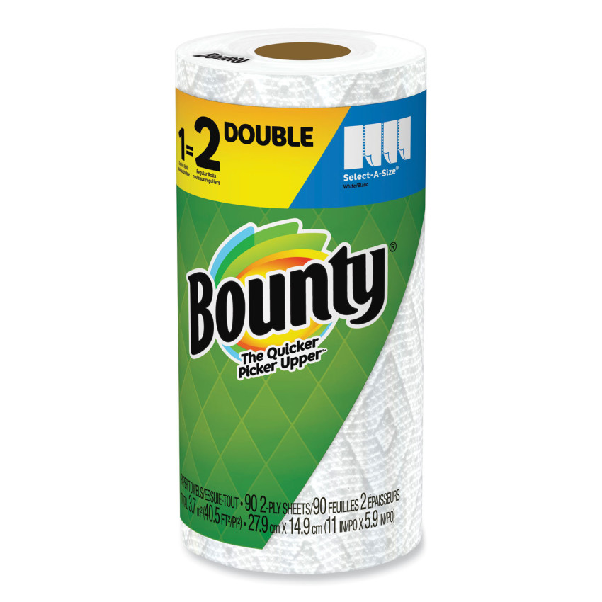 Bounty® Kitchen Paper Towels, 2-Ply, 90 Sheets - Double Roll, 24 Rolls ...