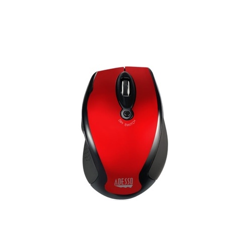 Adesso 2.4ghz Wireless Ergonomic Mouse(red) (IMOUSEM20R) | OfficeCrave.com