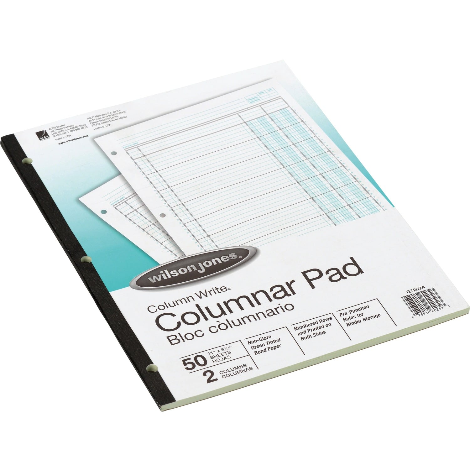 Wilson Jones Column Write 2-column Columnar Pad (WG7202) (G7202A ...