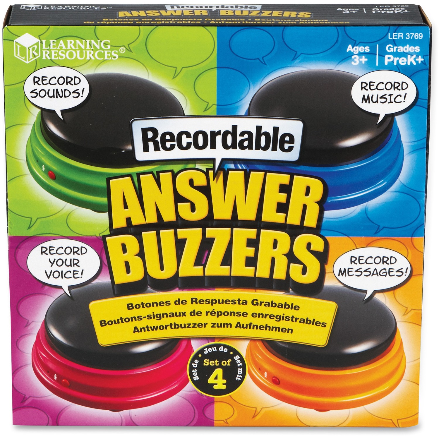 Learning Resources Recordable Answer Buzzers (3769) | OfficeCrave.com