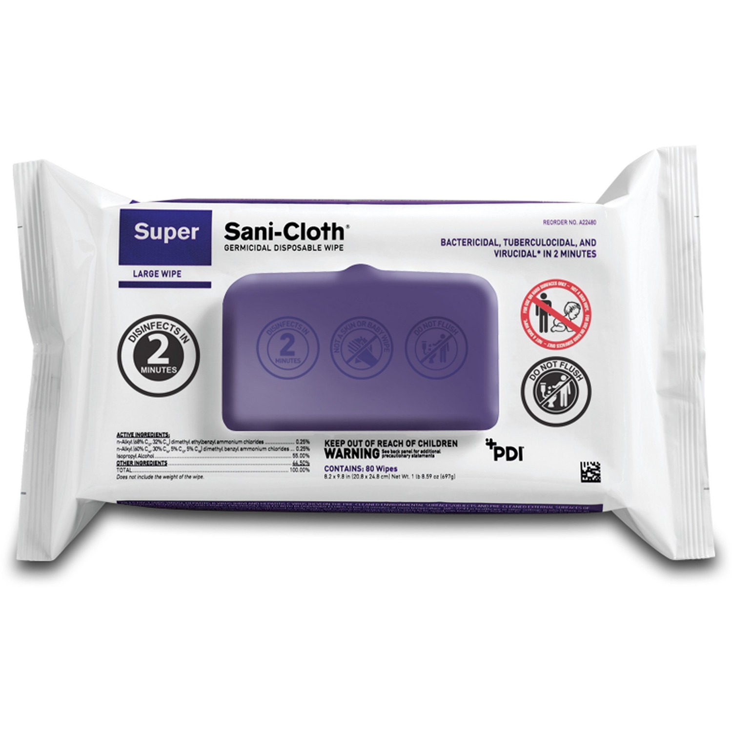 PDI HC Super Sani-Cloth Germicidal Disposable Wipe (A22480 ...