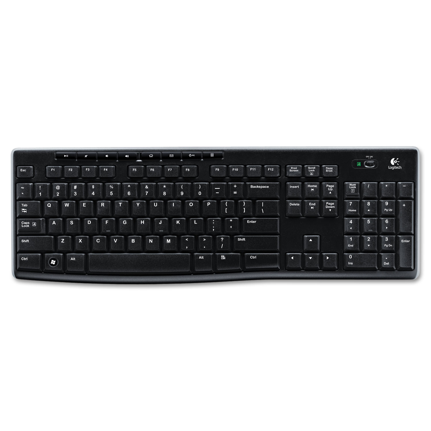 Logitech K270 Wireless Keyboard, USB Unifying Receiver, Black ...