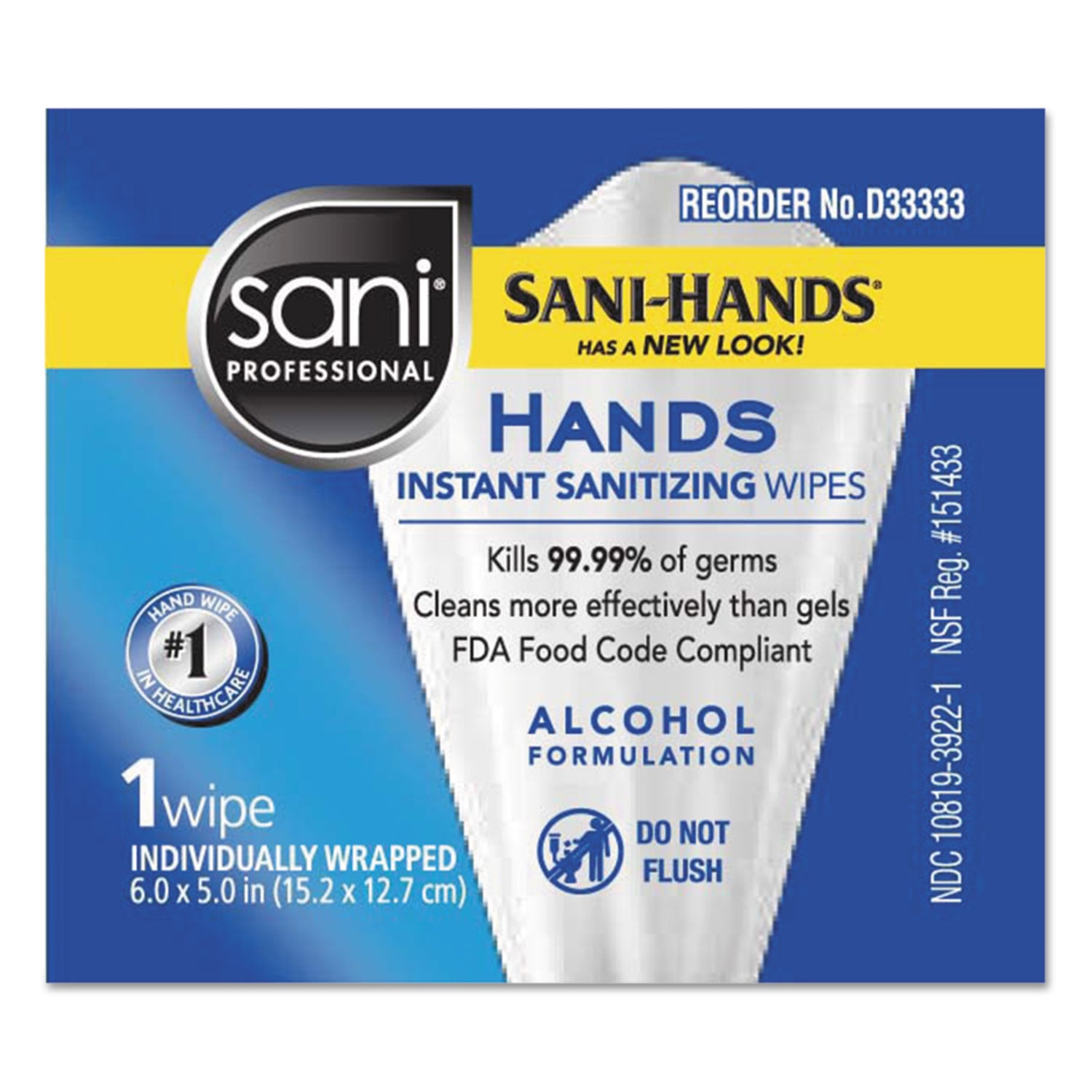 Sani D33333 Hands Instant Sanitizing Wipes | OfficeCrave.com