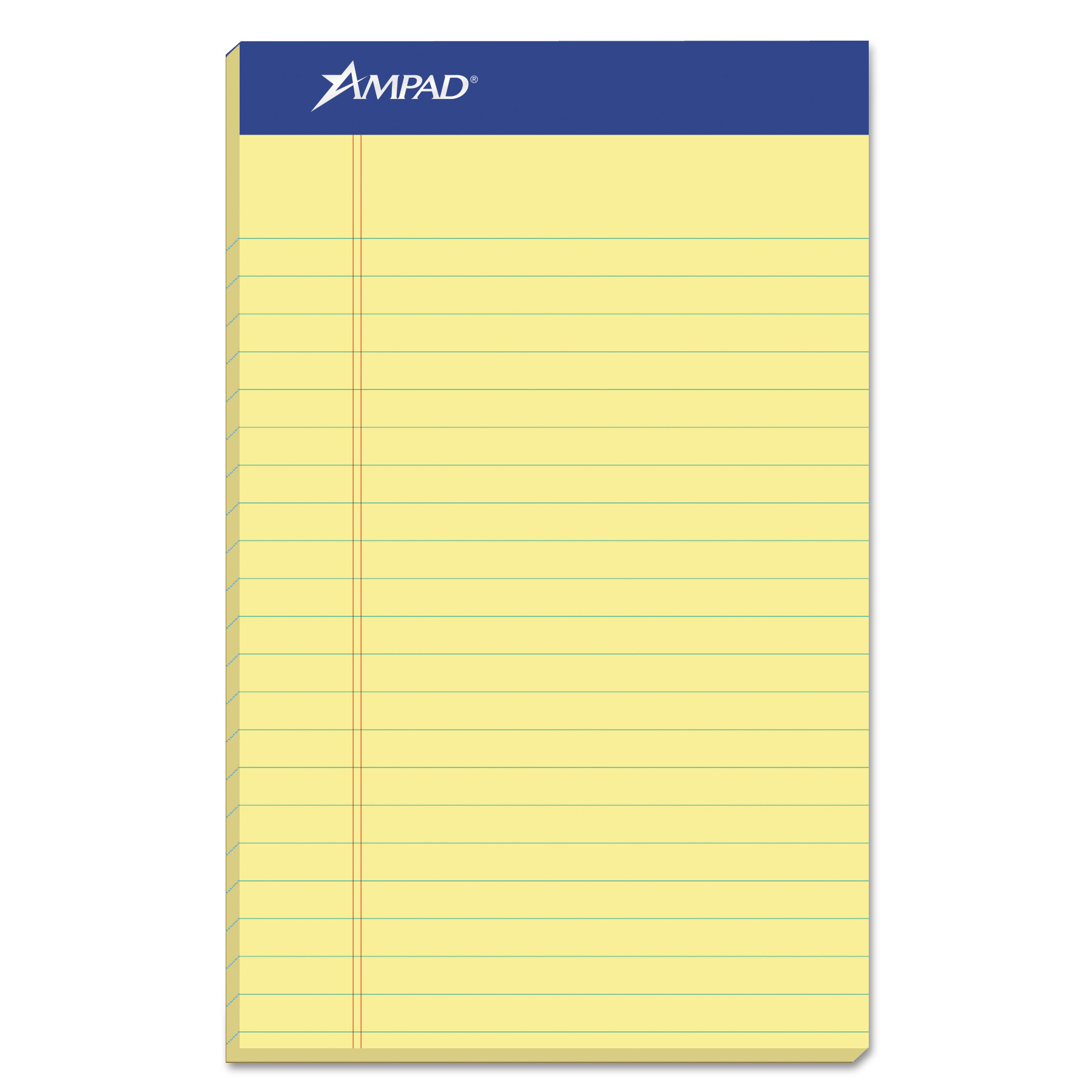 Ampad Perforated Writing Pads, Narrow Rule, 5 x 8, Canary, 50 Sheets ...