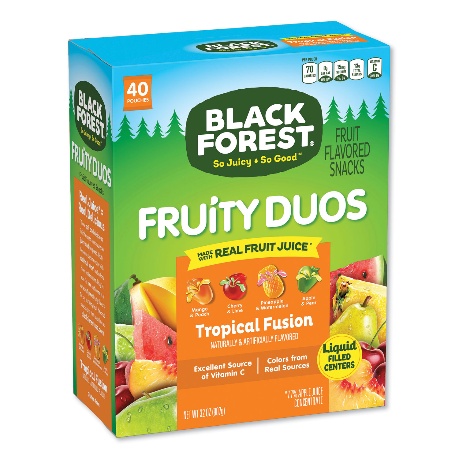 Black Forest Fruity Duos Fruit Flavored Snack, Tropicical Fusion, 32 oz ...