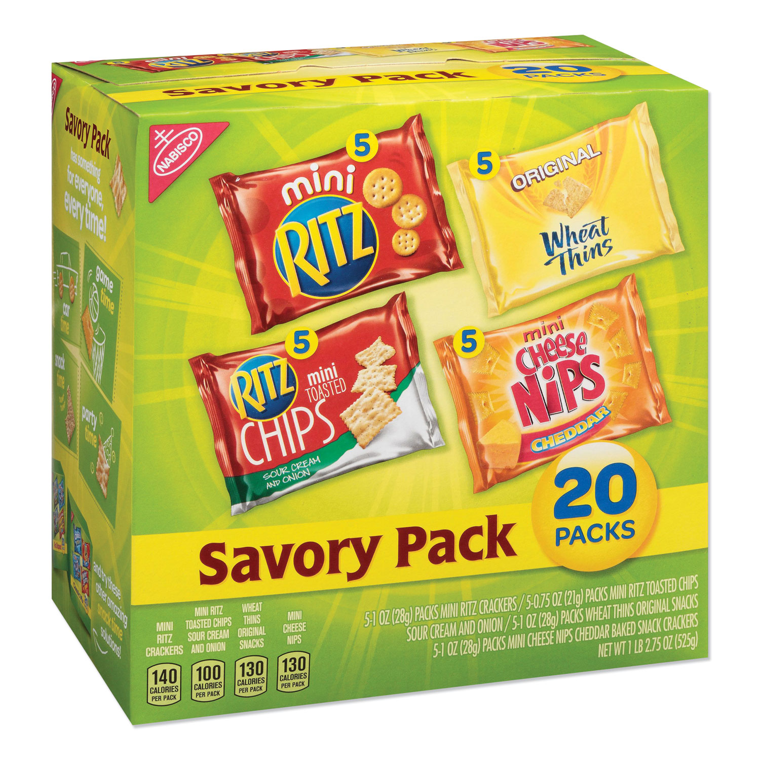 Nabisco Savory Variety Pack, Assorted Cracker Varieties and Sizes, 20 ...