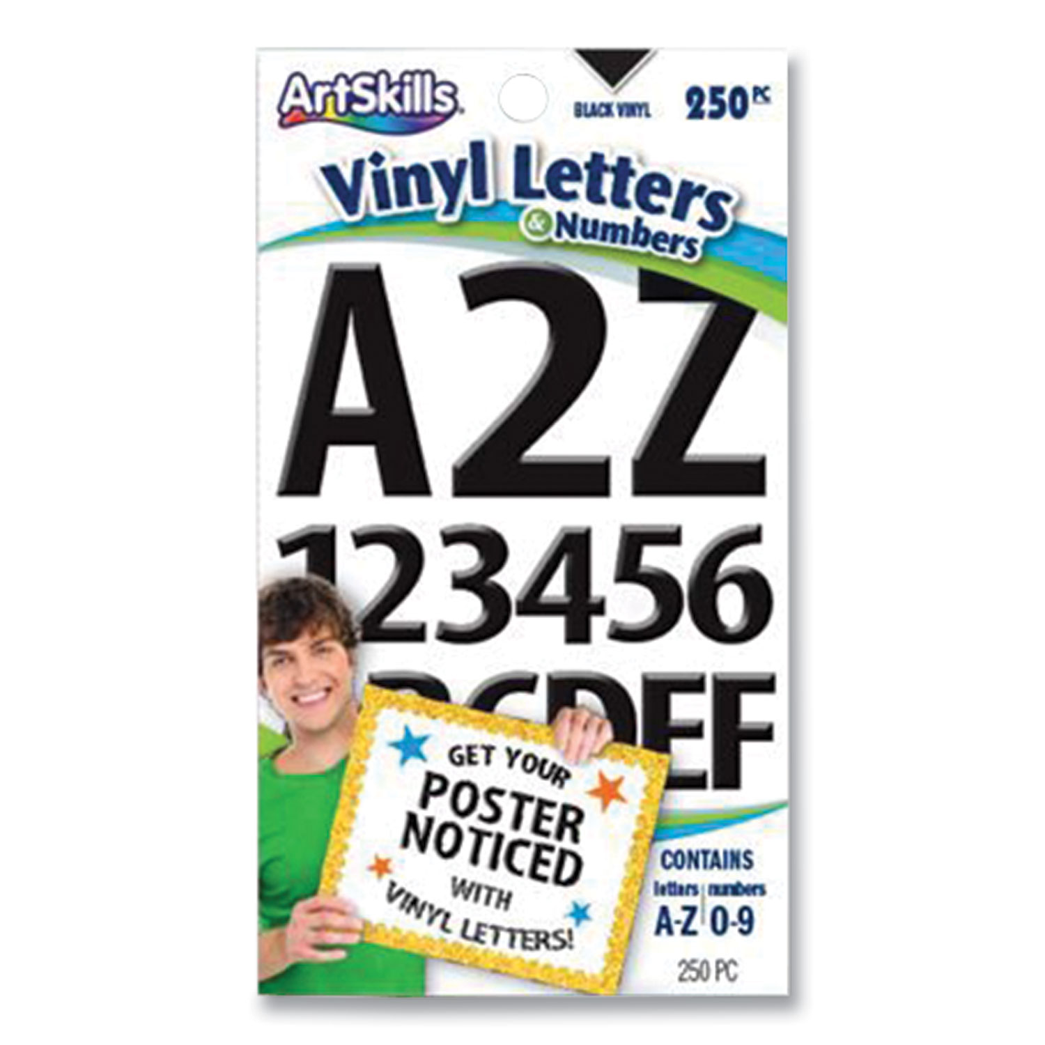 ArtSkills Poster and Bulletin Board Vinyl Letters and Numbers, Black, 1 ...
