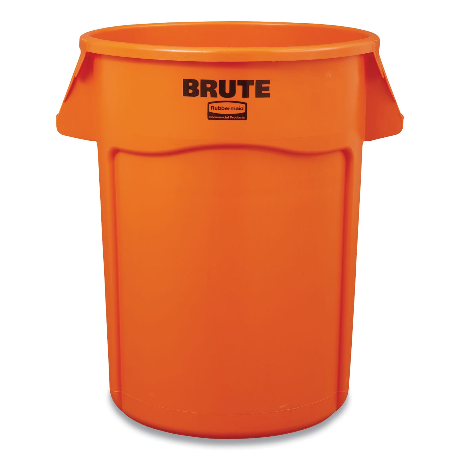 Rubbermaid Commercial Brute Round Container, 44 gal, Plastic, Orange ...