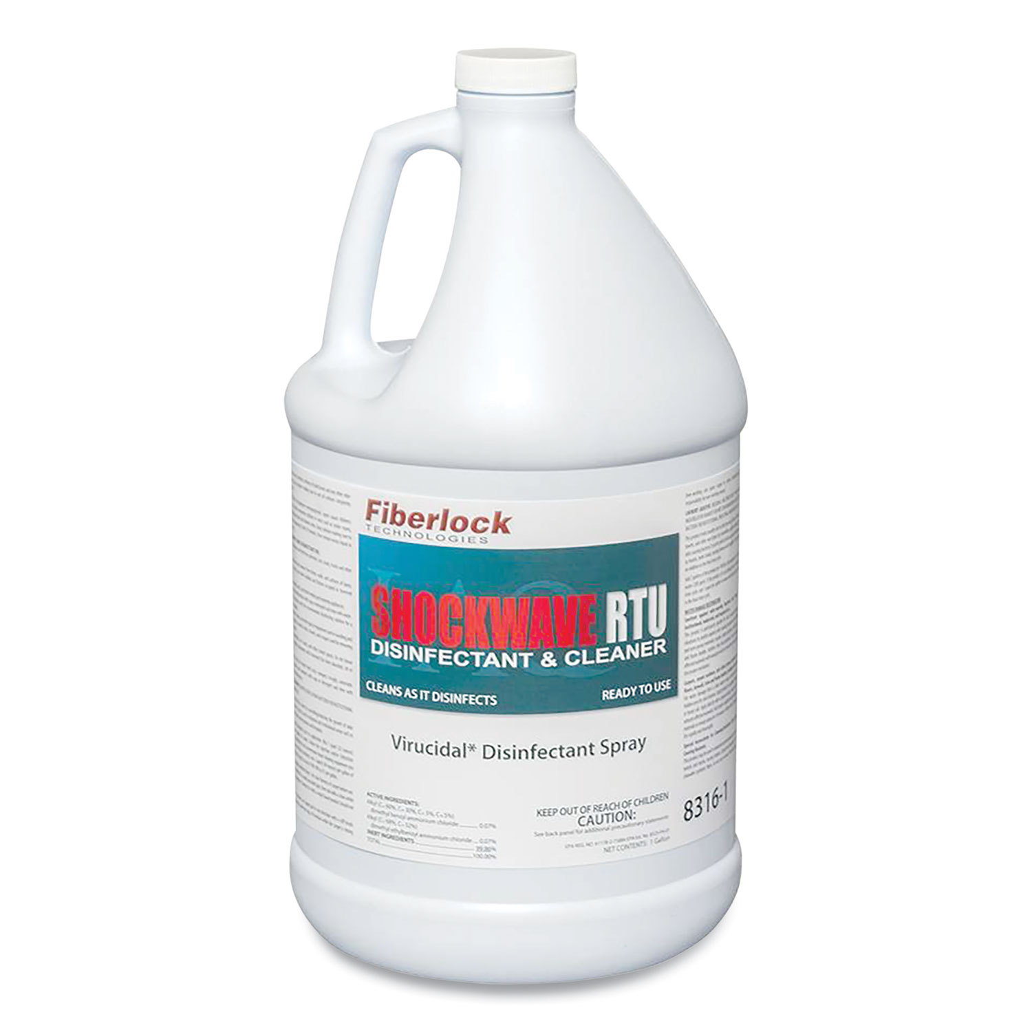Fiberlock Technologies ShockWave RTU Disinfectant Spray, 1 gal Bottle ...