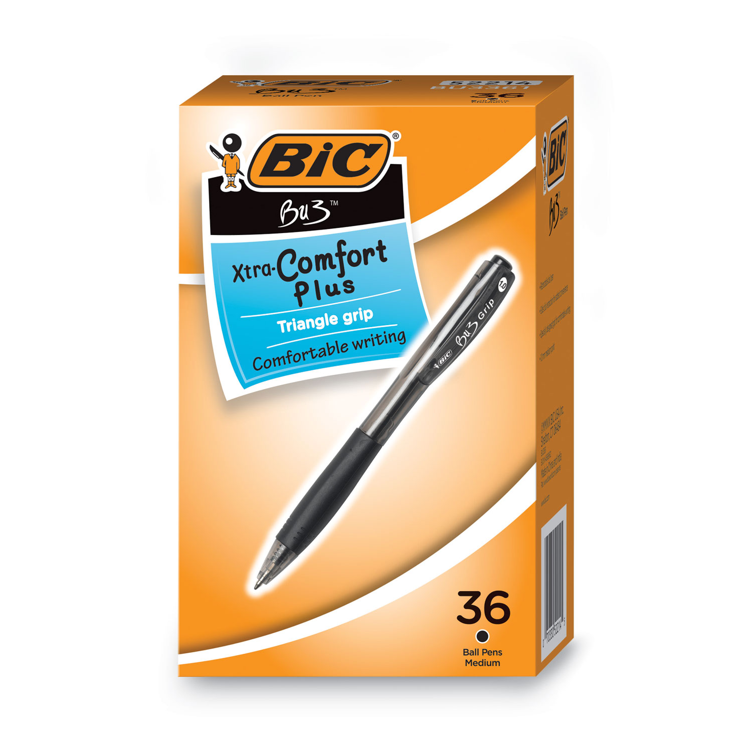 BIC BU3 Grip Ball Pens (BU3361BK) | OfficeCrave.com