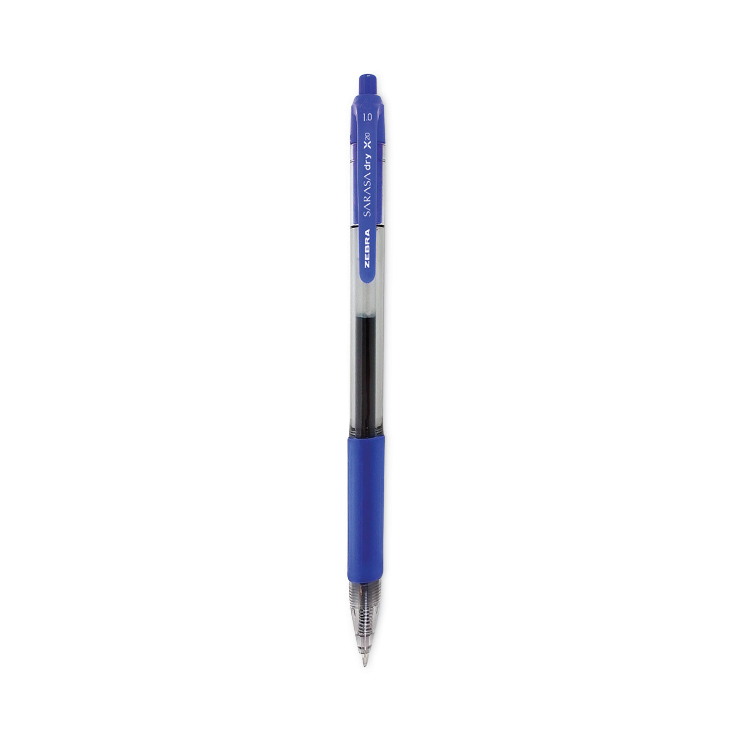 Zebra Sarasa Dry Gel X20 Retractable Gel Pen, Bold 1mm, Blue Ink ...