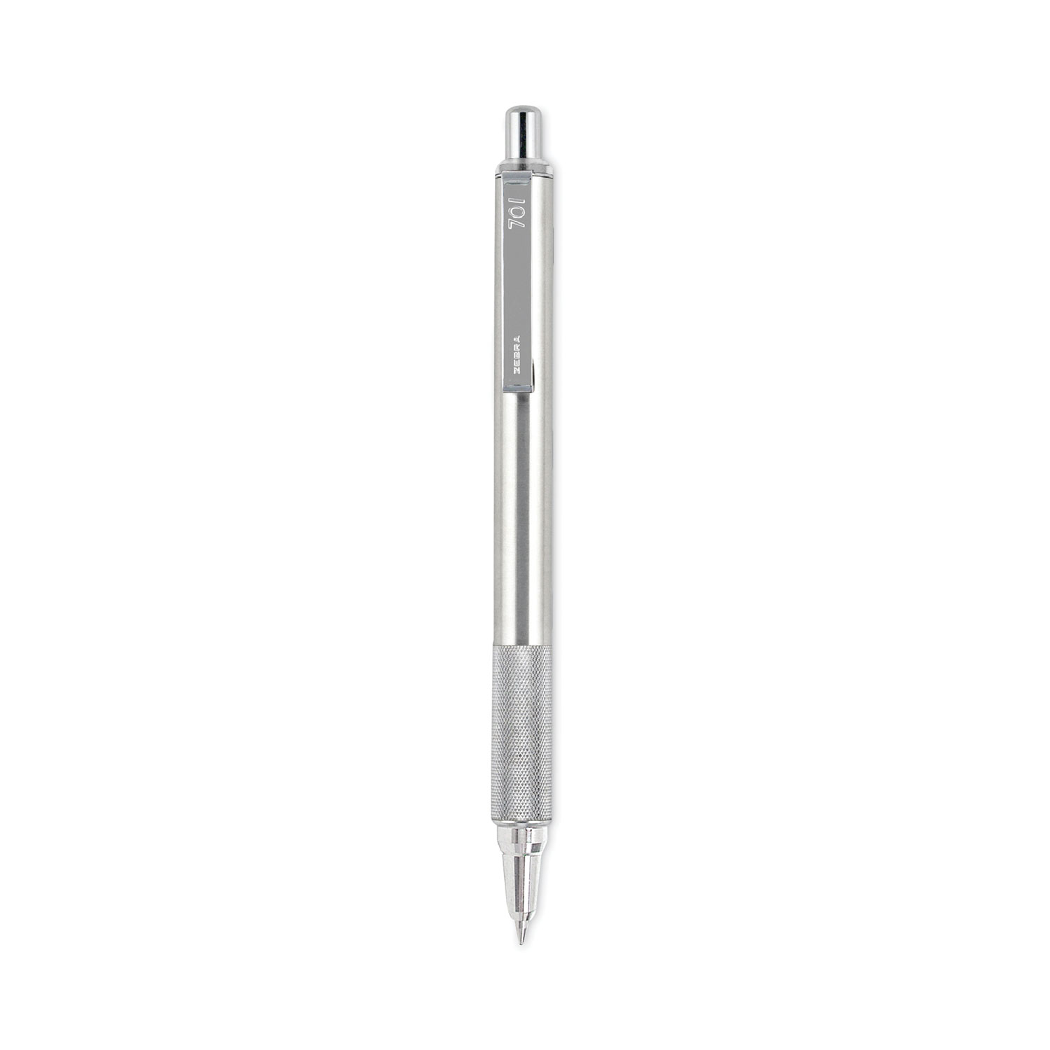 Zebra F-701 Retractable Ballpoint Pen, 0.7mm, Black Ink, Stainless ...