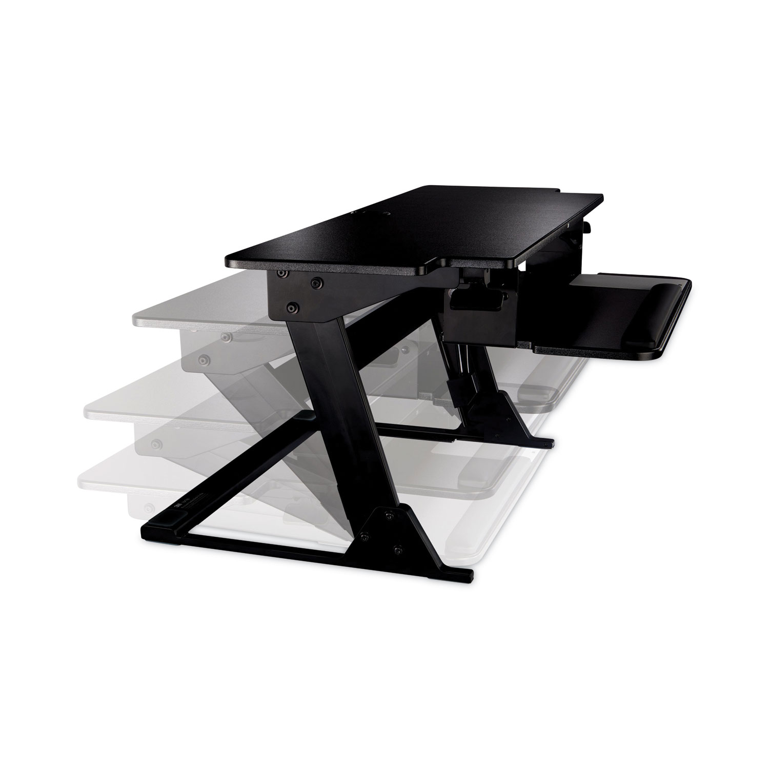 3M Precision Standing Desk, 42" x 23.2" x 6.2" to 20", Black (SD70B ...