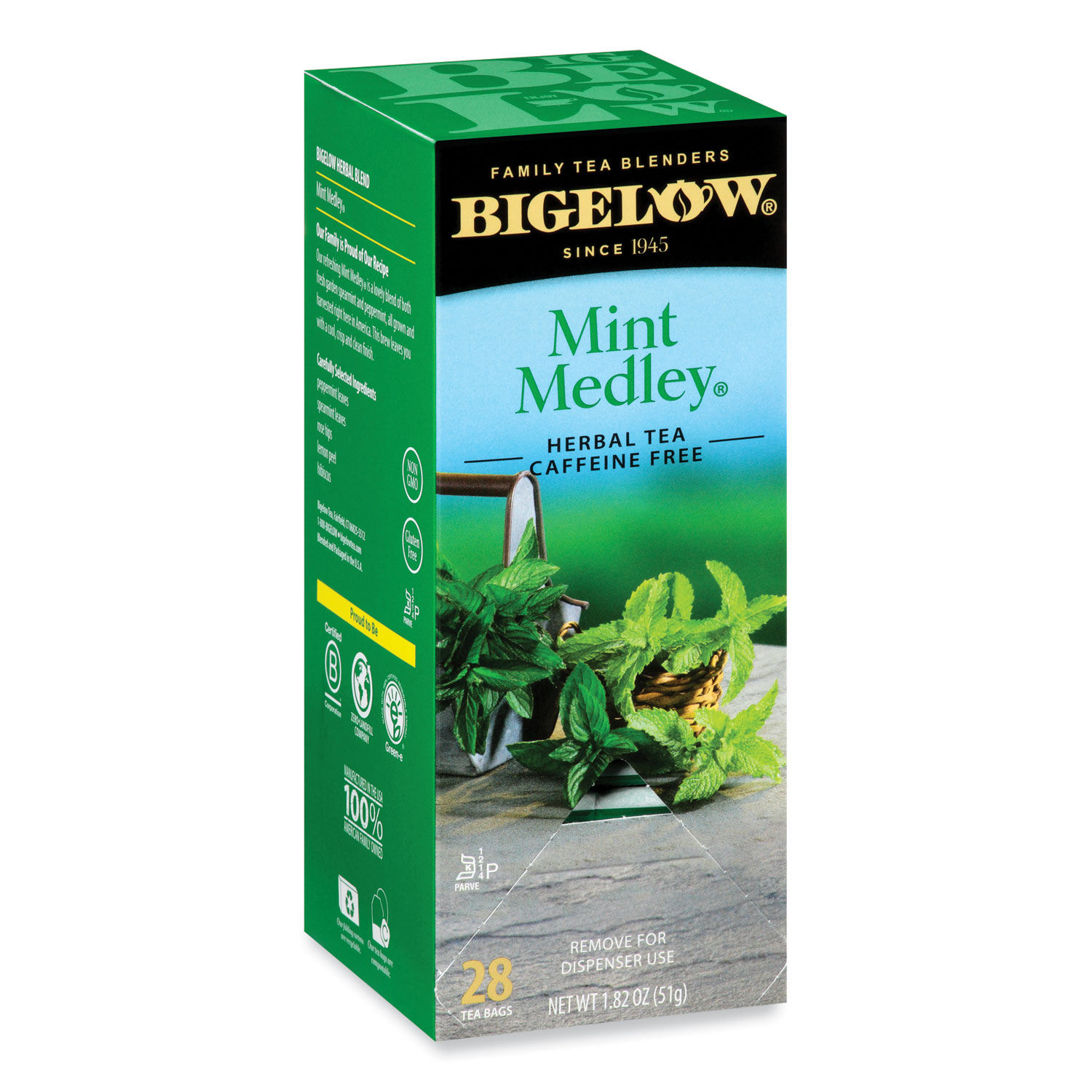 Bigelow Mint Medley Herbal Tea, 28/Box (10393) | OfficeCrave.com