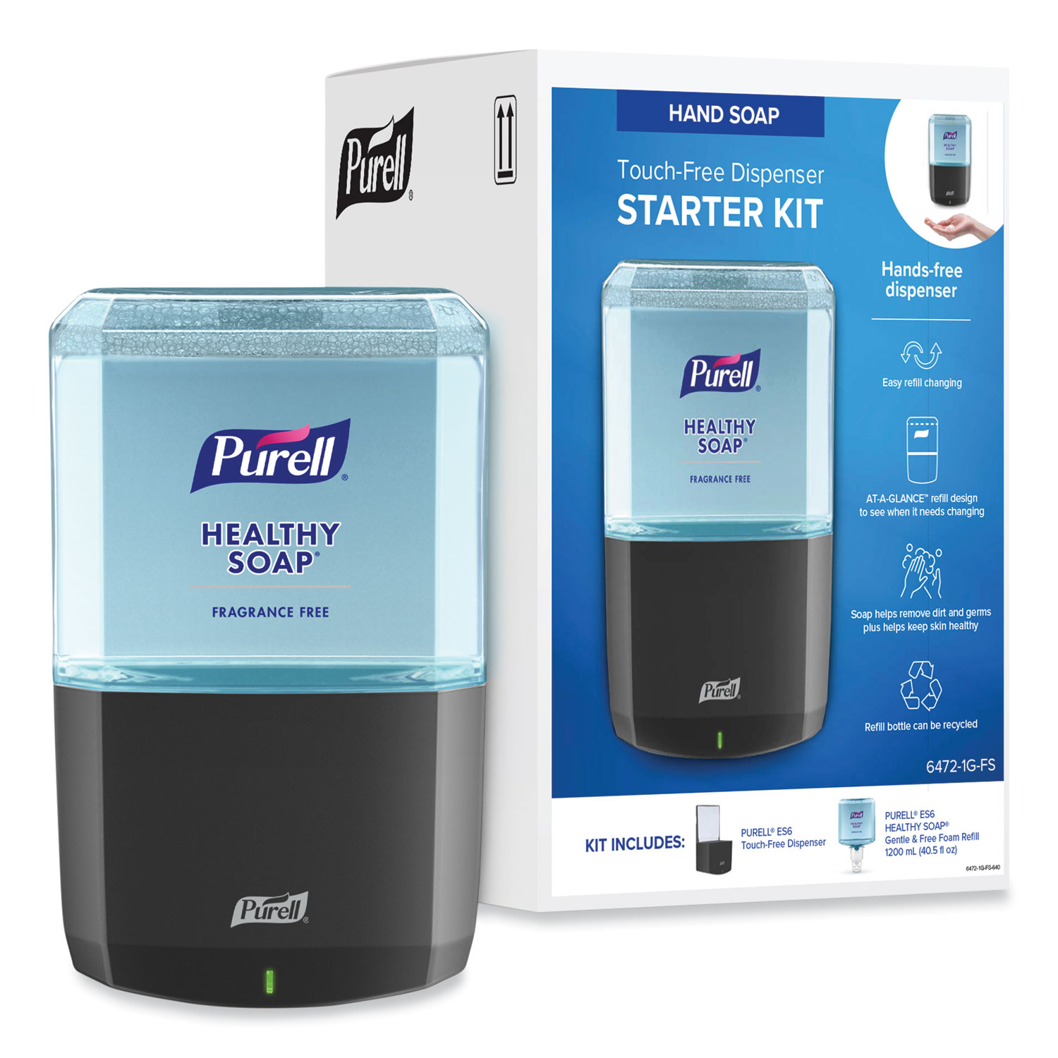 PURELL HEALTHY SOAP Gentle & Free Foam ES6 Starter Kit, 1,200 mL ...