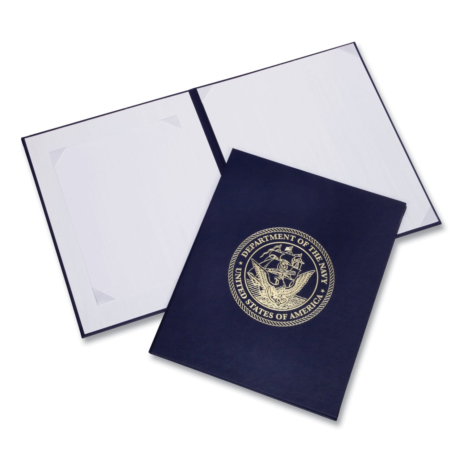 AbilityOne 7510017011808 SKILCRAFT Awards Certificate Binder, Navy Seal ...