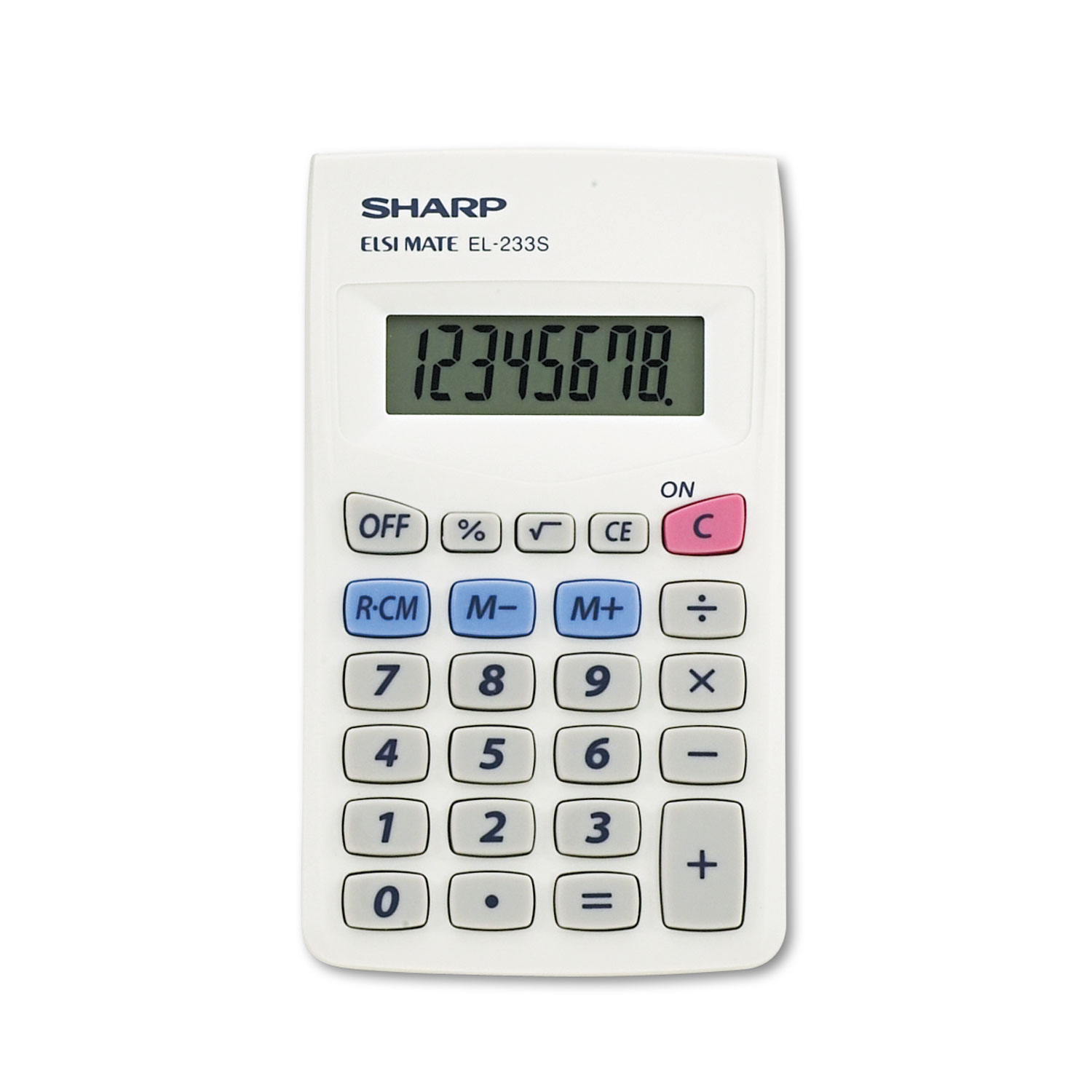 Sharp EL233SB Pocket Calculator, 8-Digit LCD | OfficeCrave.com