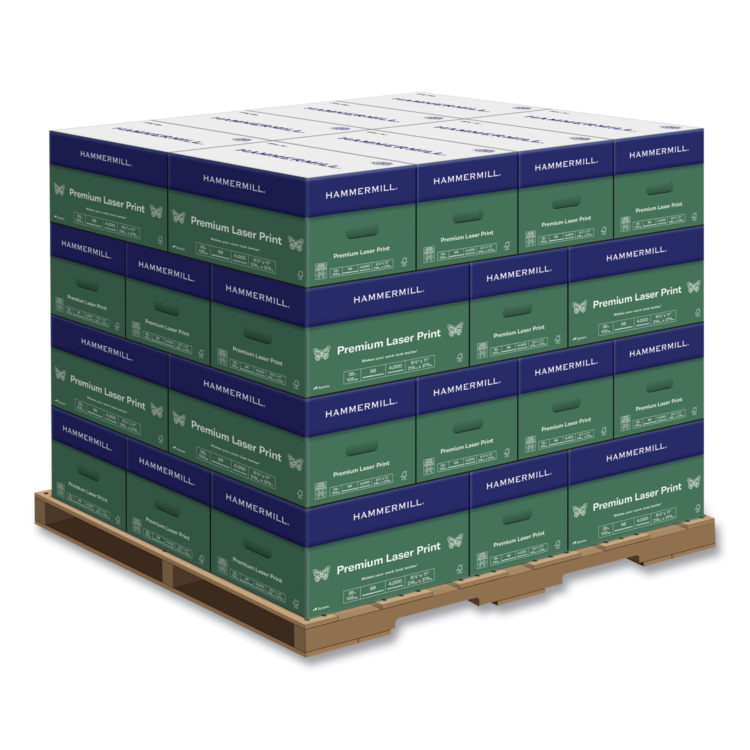 Hammermill Premium Laser Print Paper, 98 Bright, 28 lb Bond Weight, 8.5 ...