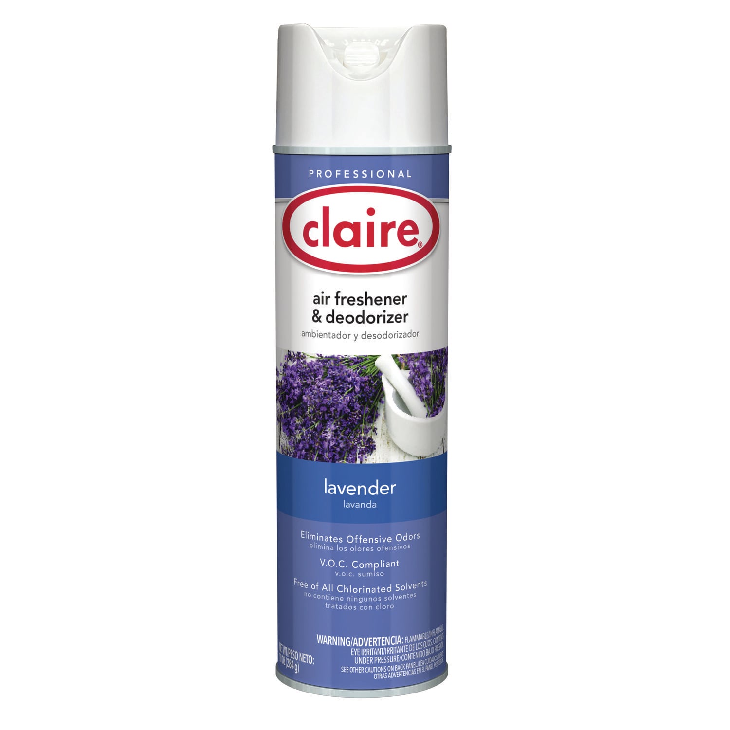 Claire Aerosol Air Freshener and Deodorizer, Lavender, 10 oz Aerosol ...