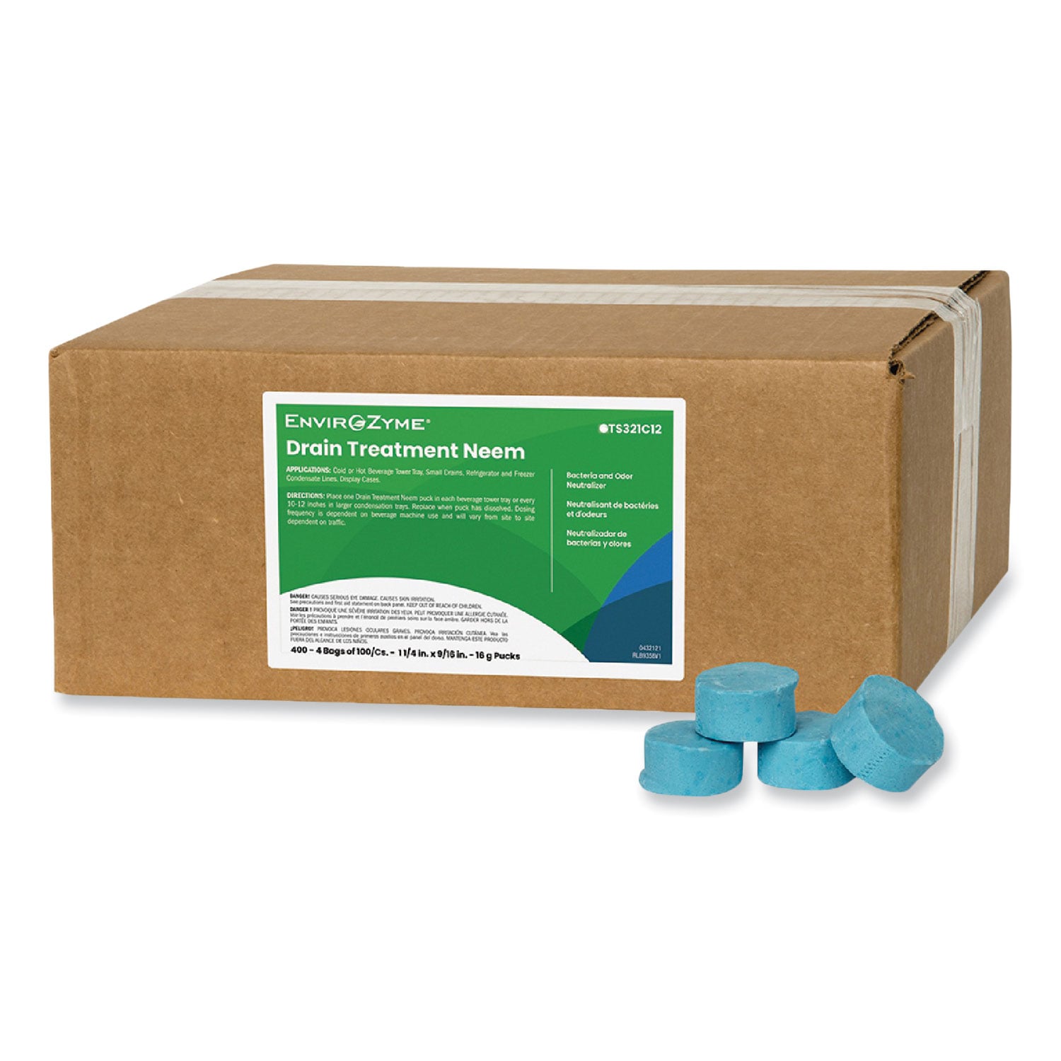 Betco FOG Puck Small Drain Treatment Neem, 8 oz, 400/Carton (Z321C1200) | OfficeCrave.com