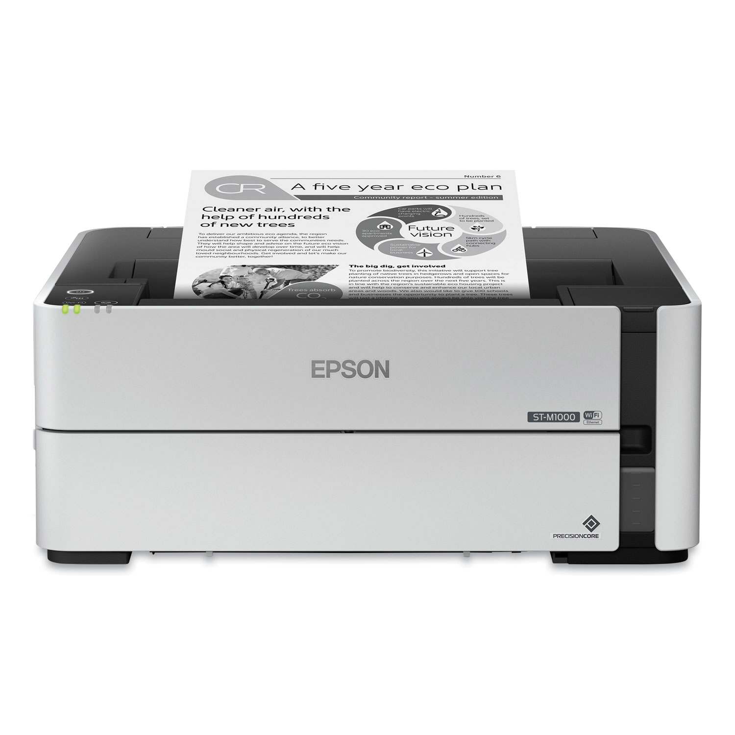 Epson WorkForce ST-M1000 EcoTank Mono Inkjet Printer (C11CG94201 ...