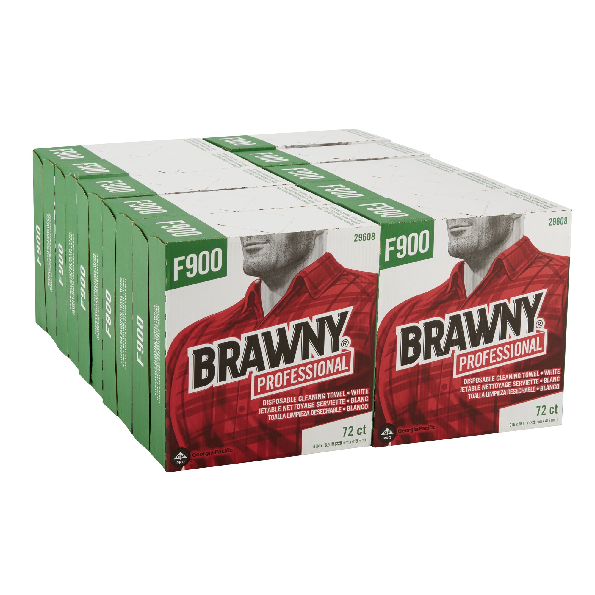 Brawny FLAX 900 Heavy Duty Cloths, 9 x 16.5, White, 72/Box, 10 Box ...